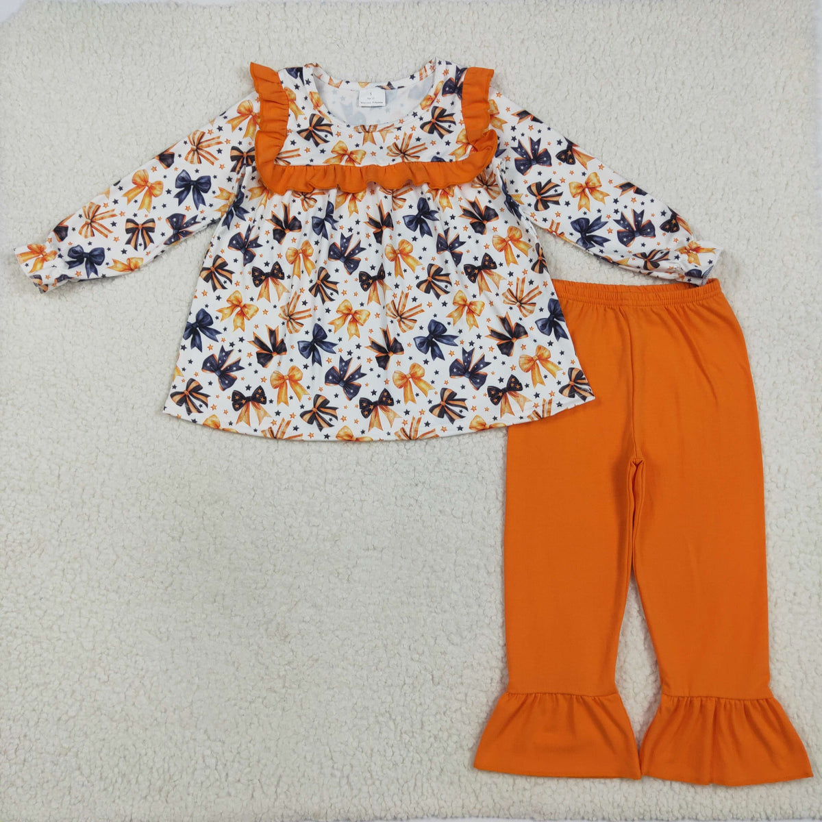 RTS kids matching clothing bows print clothing girl halloween winter c ...