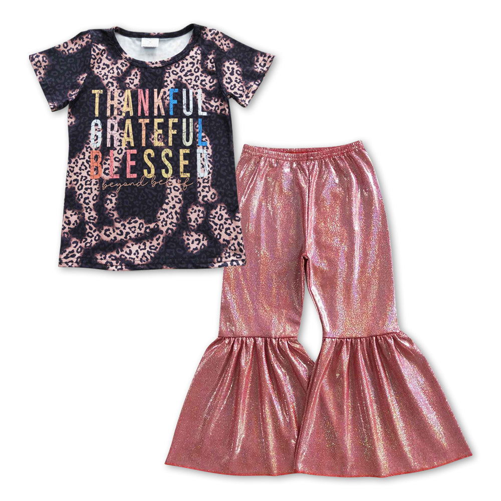 GSPO0921 baby girl clothes thankful outfit thanksgiving girl bell bott ...