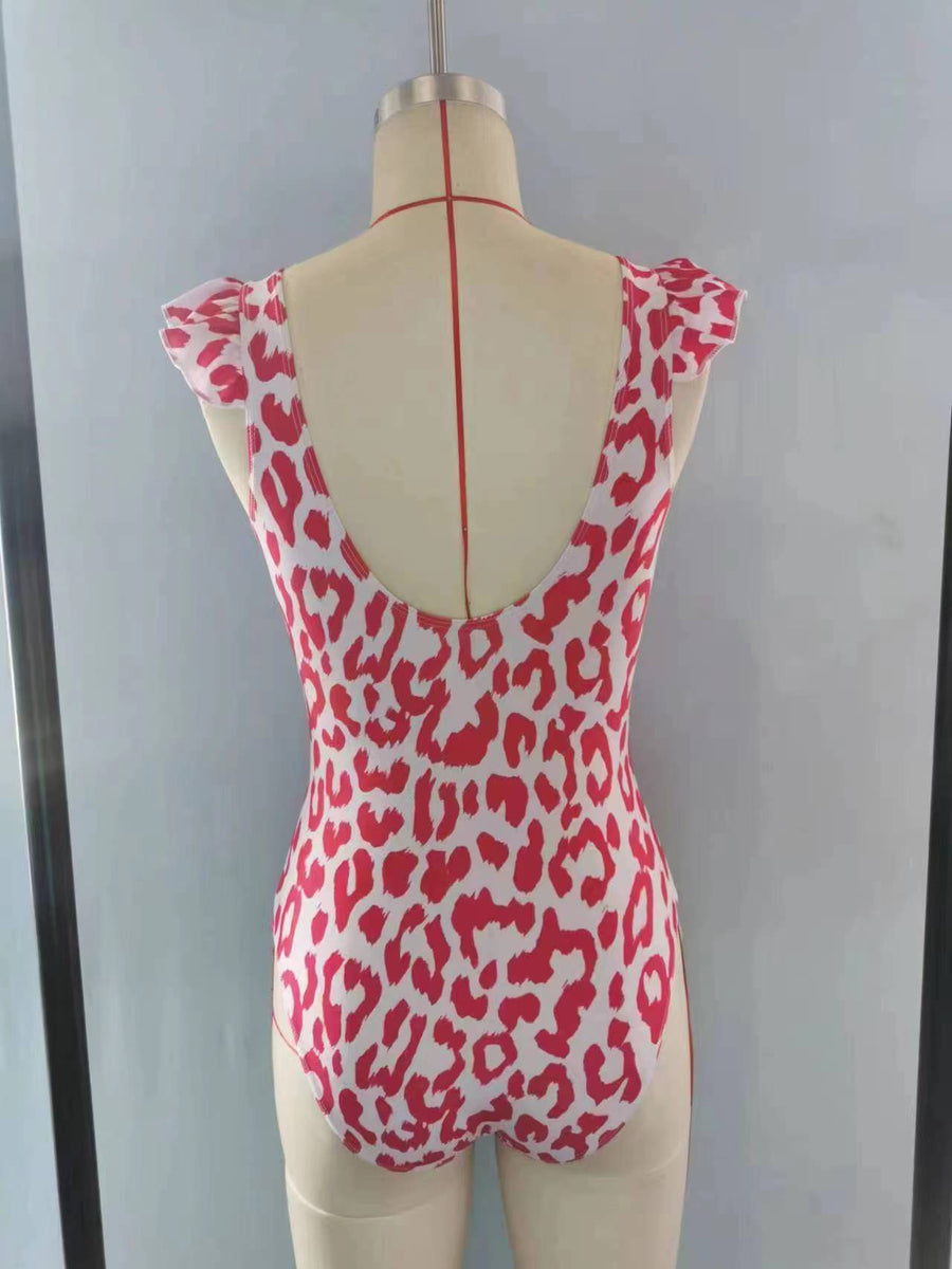 S0155 baby girl clothes pink leopard girl swimsuit swimwear ...